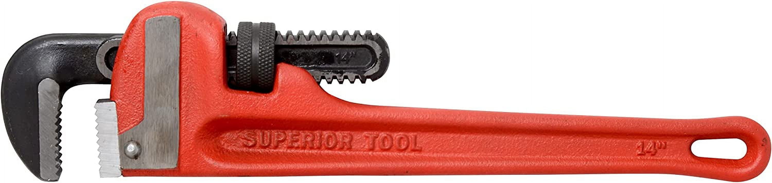 02814 Heavy Duty Straight Cast-Iron Handled Pipe Wrench 2 Inch Jaw ...