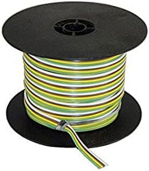 02906 100' 14 Gauge Ribbon Wire, Yellow,Green,White,Brown - Walmart.com