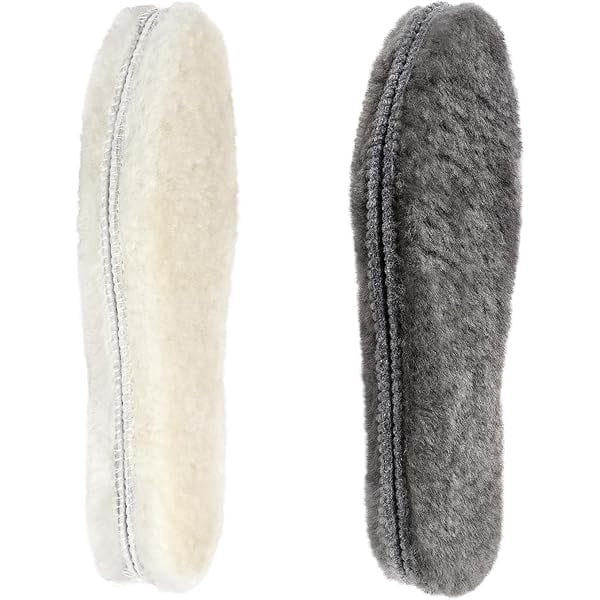 0298 2 Pairs Women's Genuine Sheepskin Insoles, Premium Warm Thin Wool ...