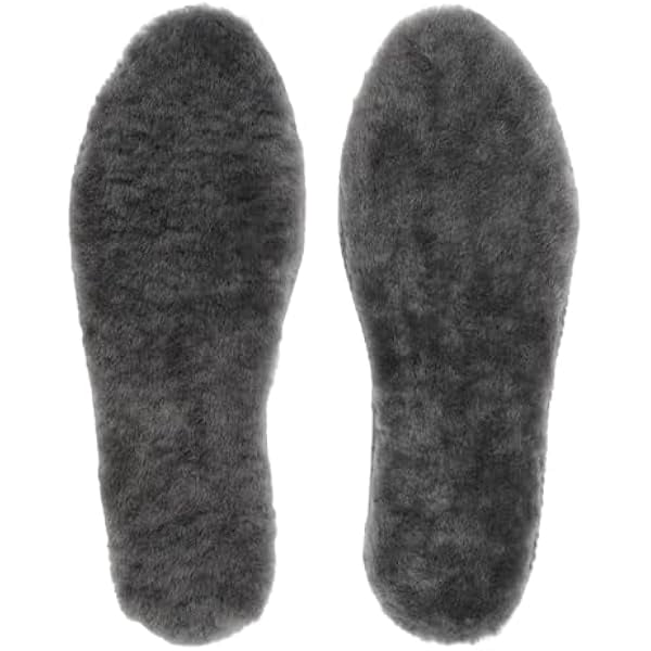 0298 Men's Genuine Sheepskin Insoles, Premium Warm Thin Wool Fur Fleece ...