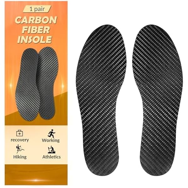 0298Carbon Fiber Insole 1 Pair for Pain Relief & Recovery. Very Rigid ...
