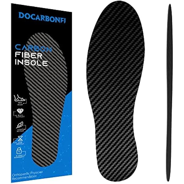 0298Carbon Fiber Insole 1 Piece, Rigid Carbon Fiber Shoe Insert for ...