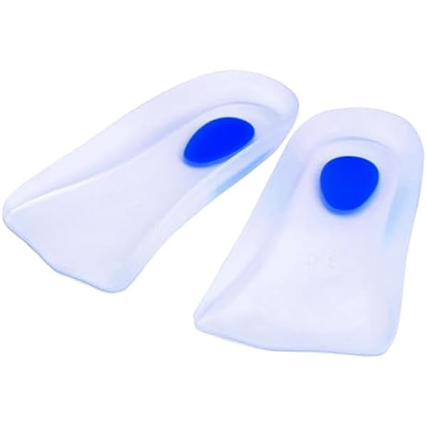 0298Heel Cups Plantar Fasciitis Inserts-3/4 Length Silicone Pads for ...