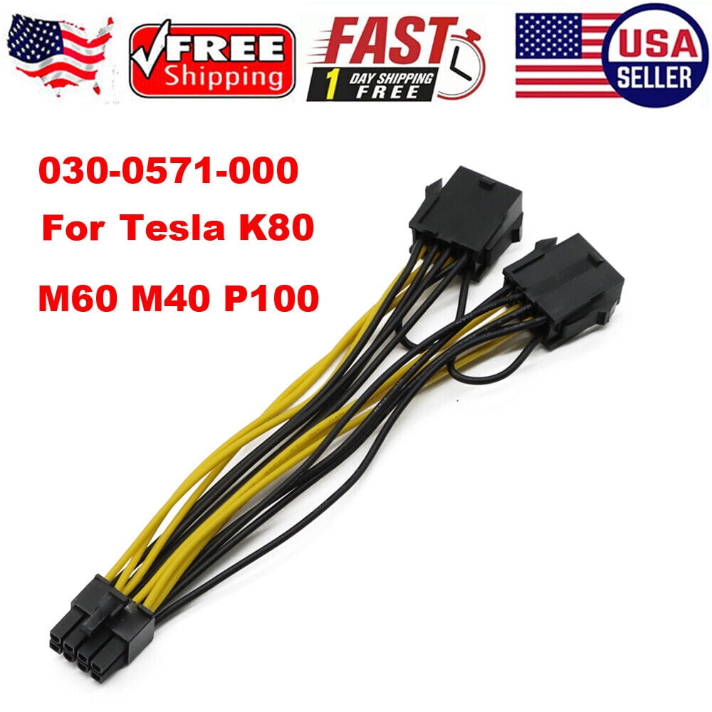 030-0571-000 Dual 8 to 8 Graphics Power Cable for NVIDIA Tesla K80 M60 ...