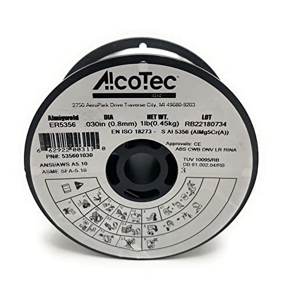 .030" ER5356 AlcoTec Almigweld 5356 Aluminum MIG Welding Wire 1 Spool - Walmart.com