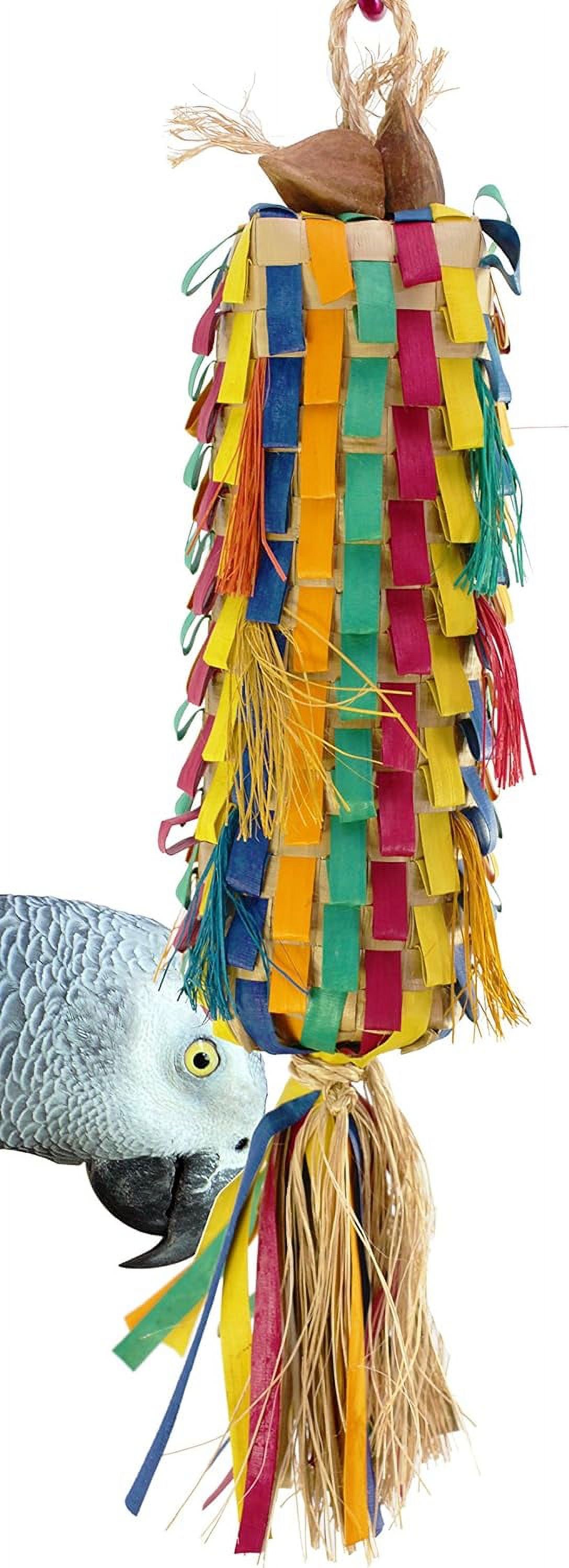 03358 Large Straight Rainbow Pinata Toy Cage Cages Foraging Chew Shred ...