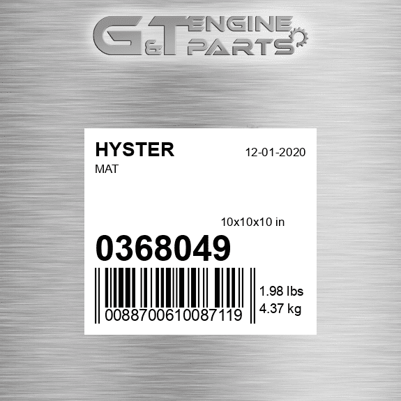 0368049 MAT fits HYSTER (New OEM) - Walmart.com