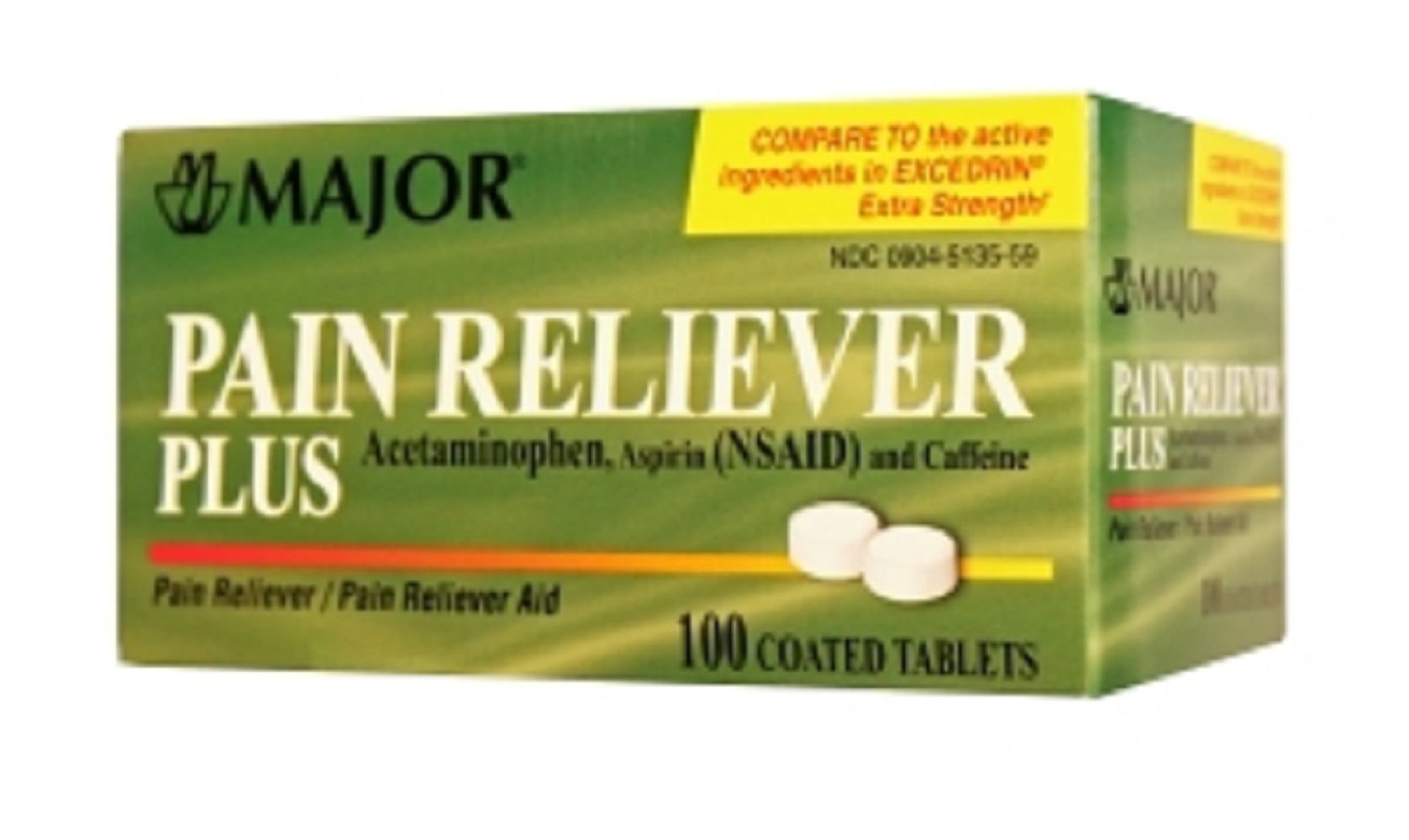 036MJRX MAJOR PAIN RELIEVER PLUS TAB ACETAMINOPHEN-250 MG White 100 ...