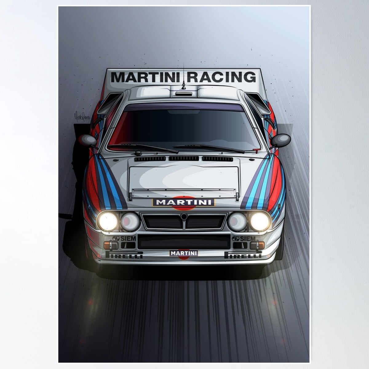 037 Group B Martini Racing Poster Wall Art, Modern Wall Decor For ...