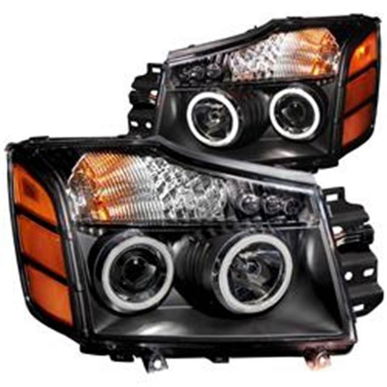 04-07 Armada & Titan Headlights Crystal - Black - Walmart.com