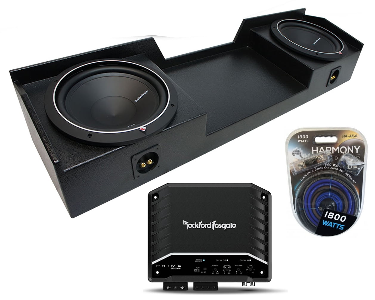 04-15 Fits Nissan Titan King Crew Rockford P1S412 Dual 12 Rhino Sub Box ...