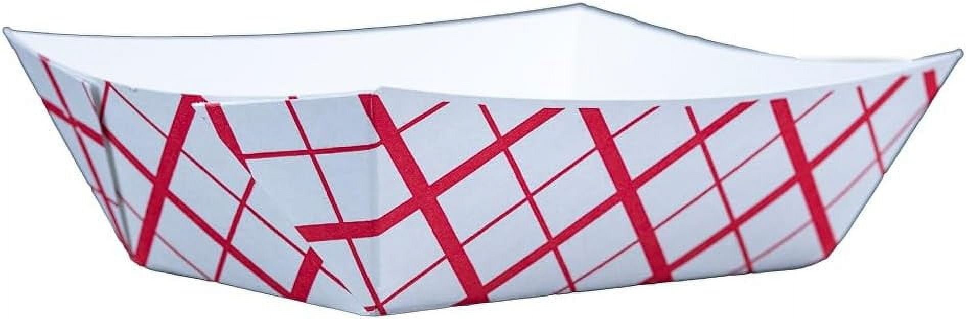 0425 #300 Southland Paperboard Food Tray, 3 lb Capacity, Red Check ...
