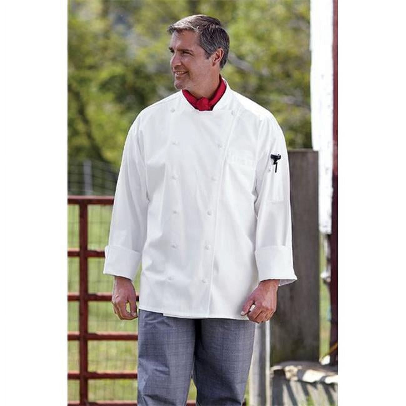 0440C-2503 Palermo Chef Coat in White - Medium - Walmart.com