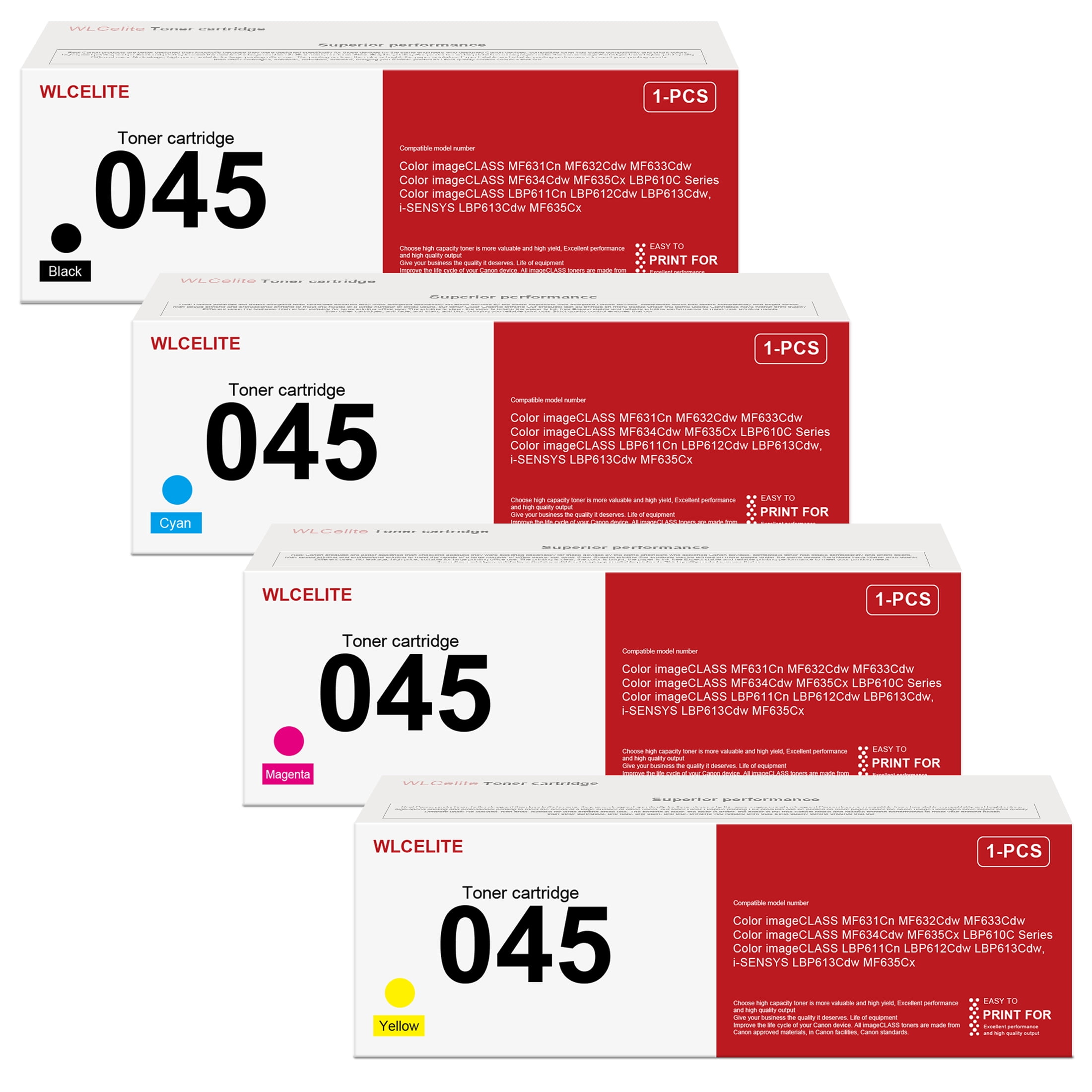 045 Toner Cartridge Compatible for Canon 045 Toner Cartridges for ...