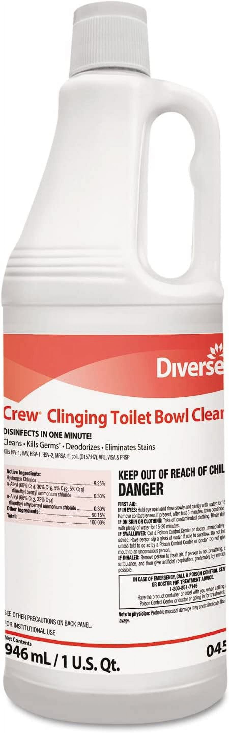 04578 Crew Clinging Toilet Bowl Cleaner Floral Scent Liquid 1 qt ...