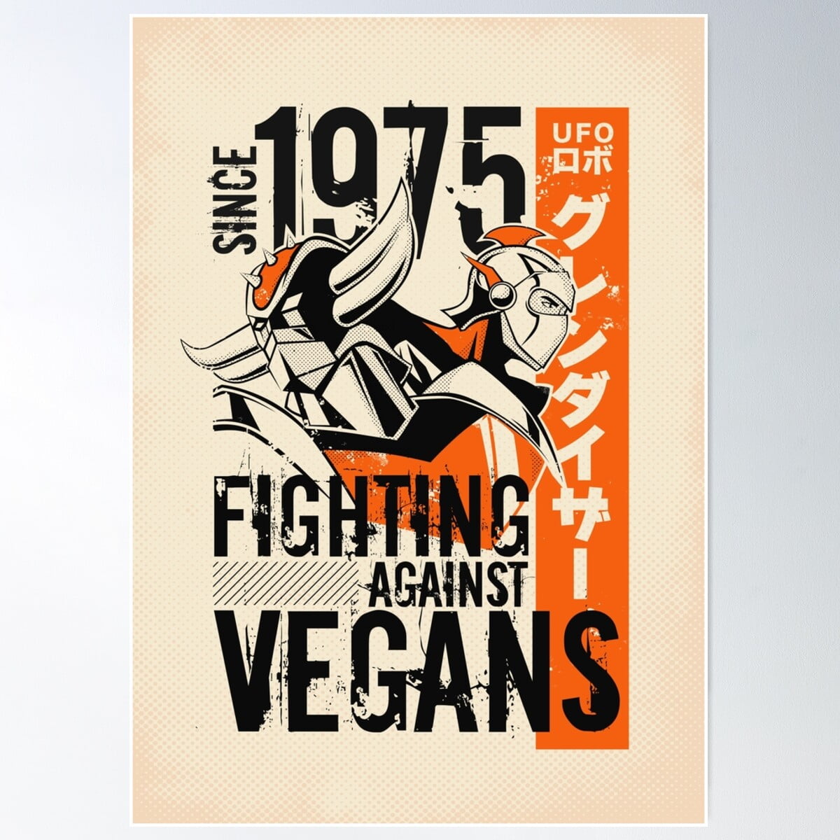 046 Grendizer Retro Vegan Poster Wall Art, Modern Wall Decor For Living ...