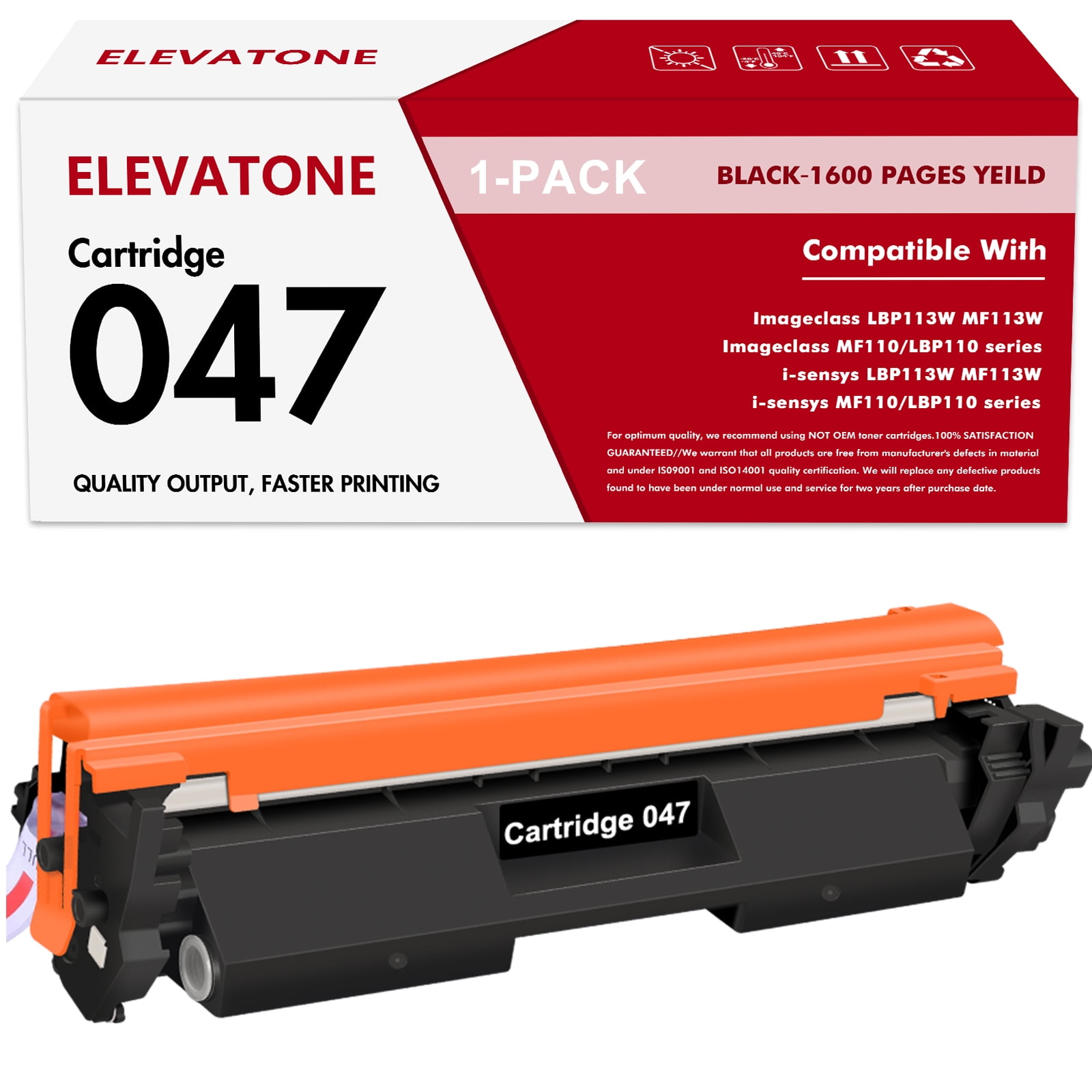 047 CRG047 Toner Cartridge Black 1-Pack Compatible for Canon 047 ...