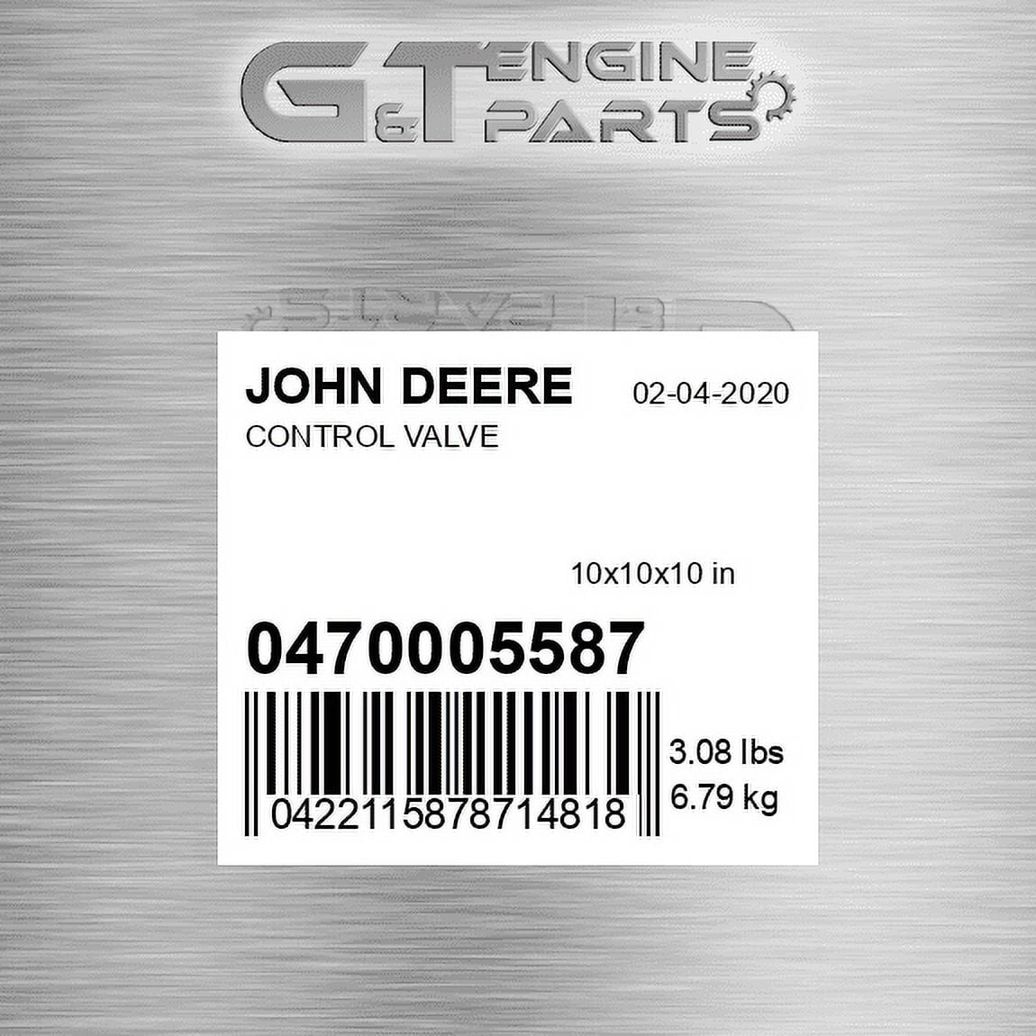 0470005587 CONTROL VALVE fits JOHN DEERE (New OEM) - Walmart.com