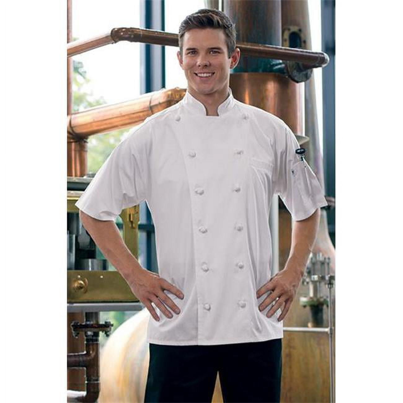 0493EC-2501 Short Sleeve Master Chef Coat in White - XSmall - Walmart.com