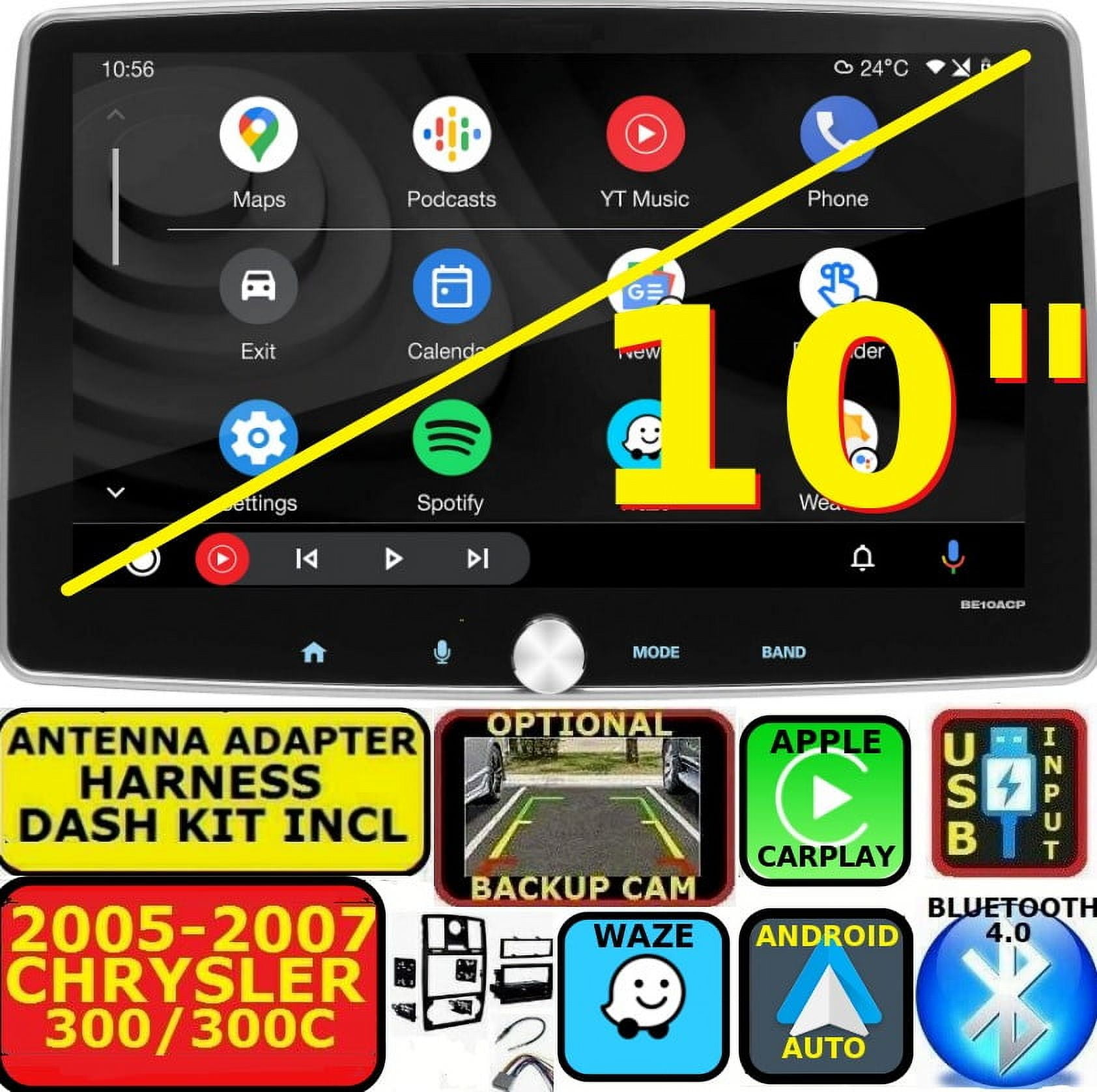 05 06 07 CHRYSLER 300 300C Double Din Navigation DVD Bluetooth Car ...