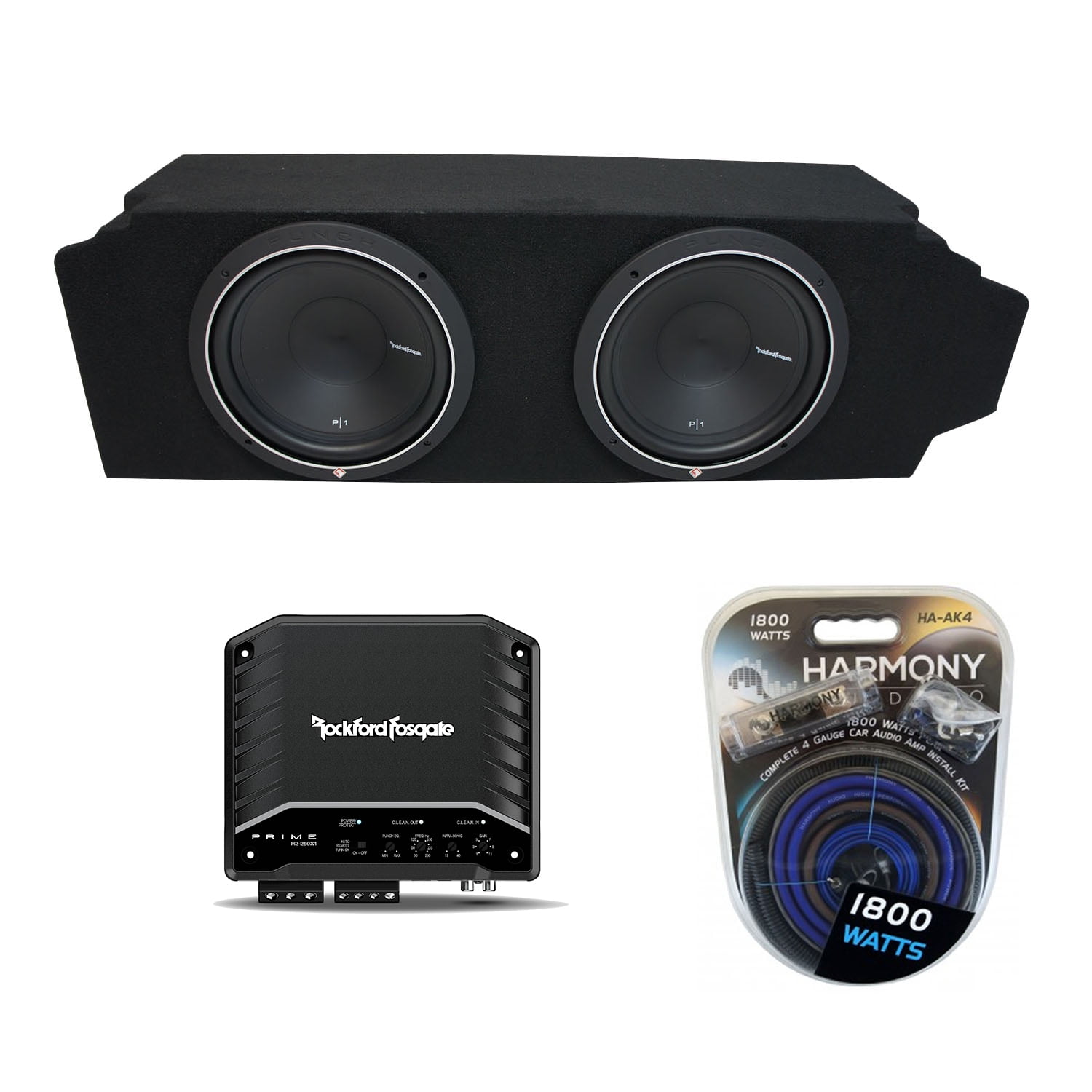 05-10 Scion TC Coupe Rockford Punch P1S412 Subwoofer Dual 12 Sub Box ...
