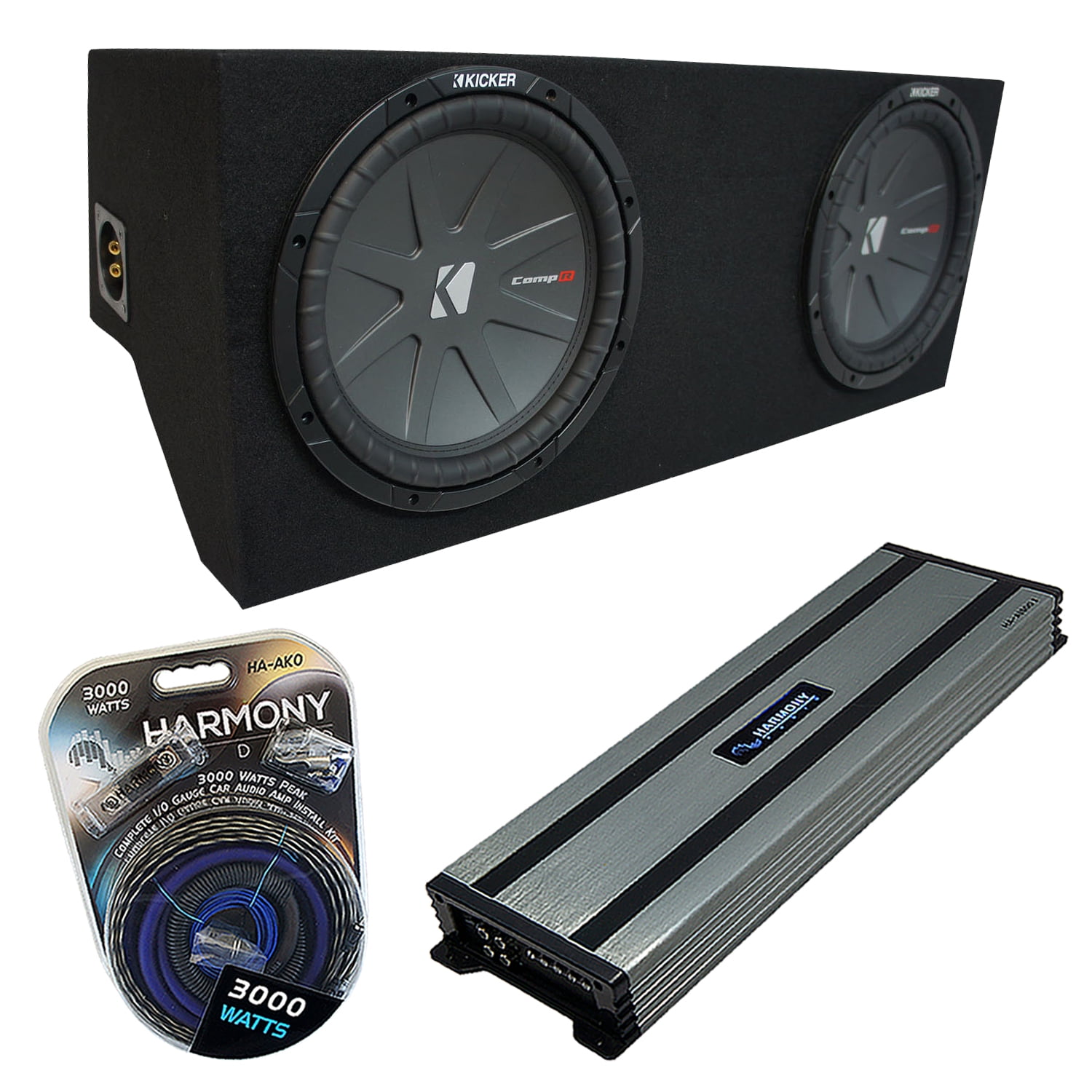 05-14 Ford Mustang Coupe Kicker CompR CWR10 Dual 10" Custom Sub Box HA ...