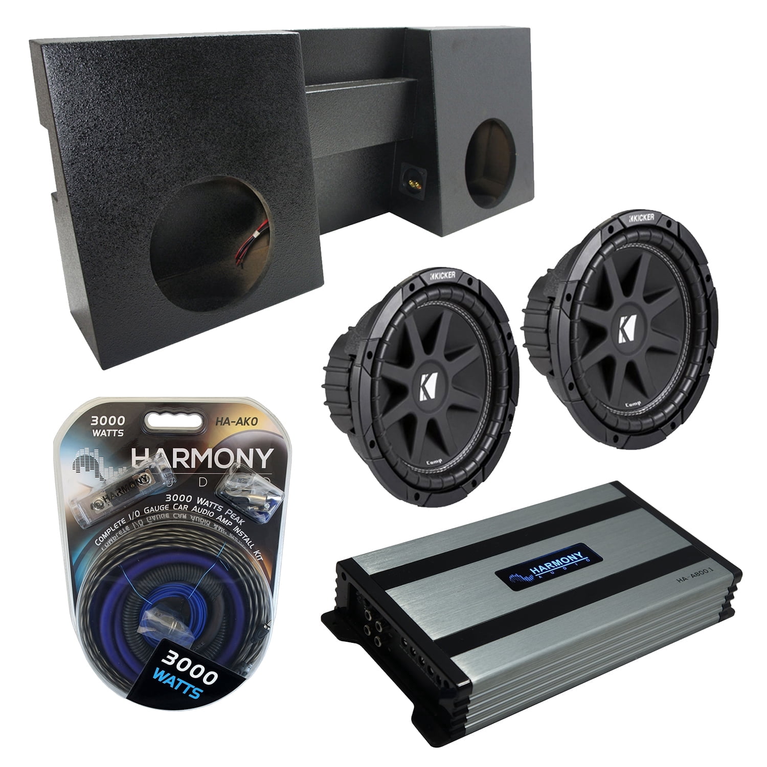 05-15 Toyota Tacoma Double Cab Truck Kicker C10 Dual 10 Rhino Sub Box ...