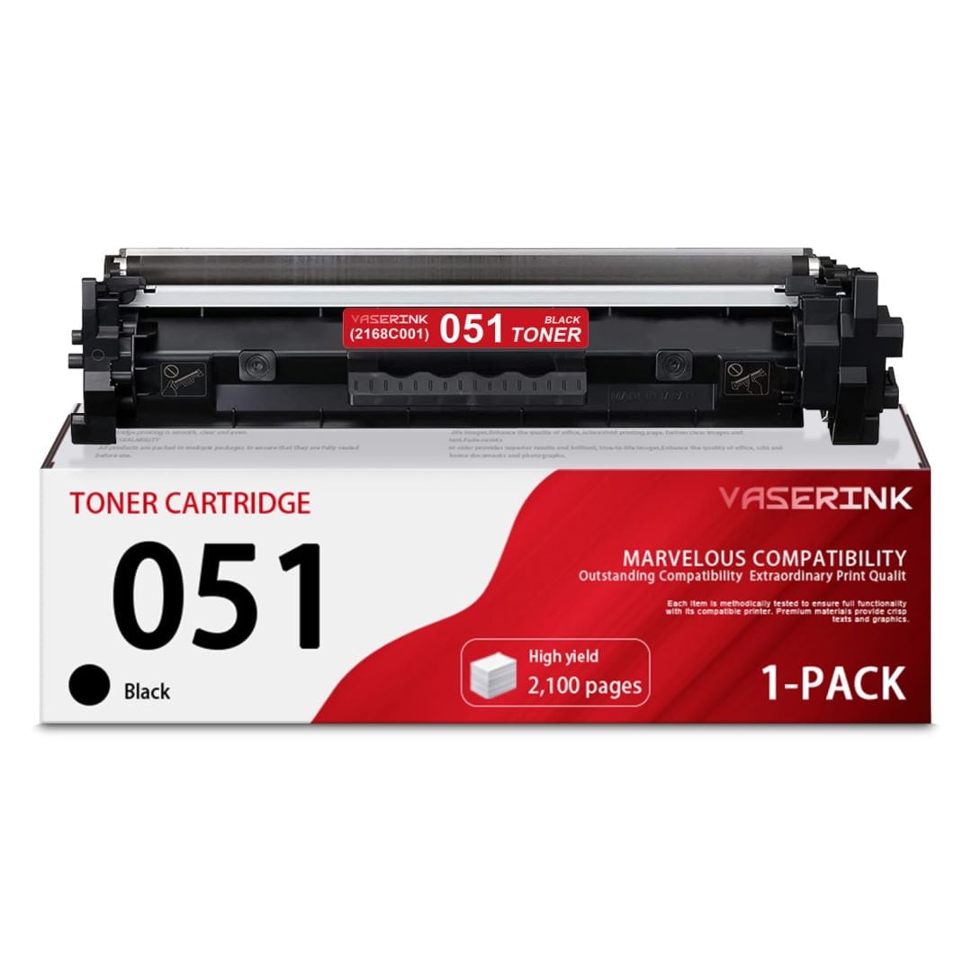 051 2168C001 Toner Cartridge Black 1-Pack Replacement for Canon 051 ...