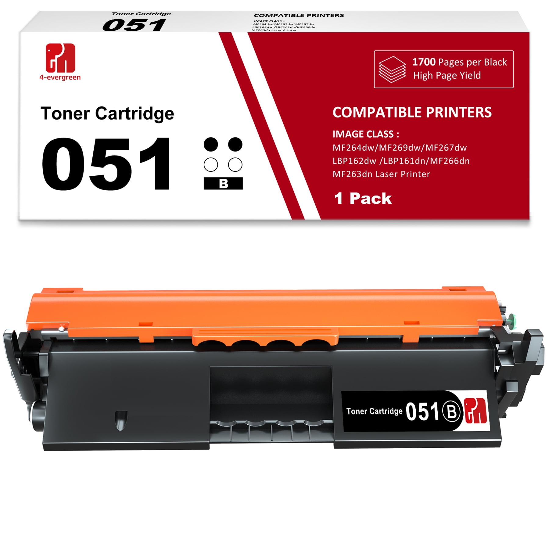 Canon 051 Black Toner Cartridge, 1-Pack, Compatible with ImageCLASS ...