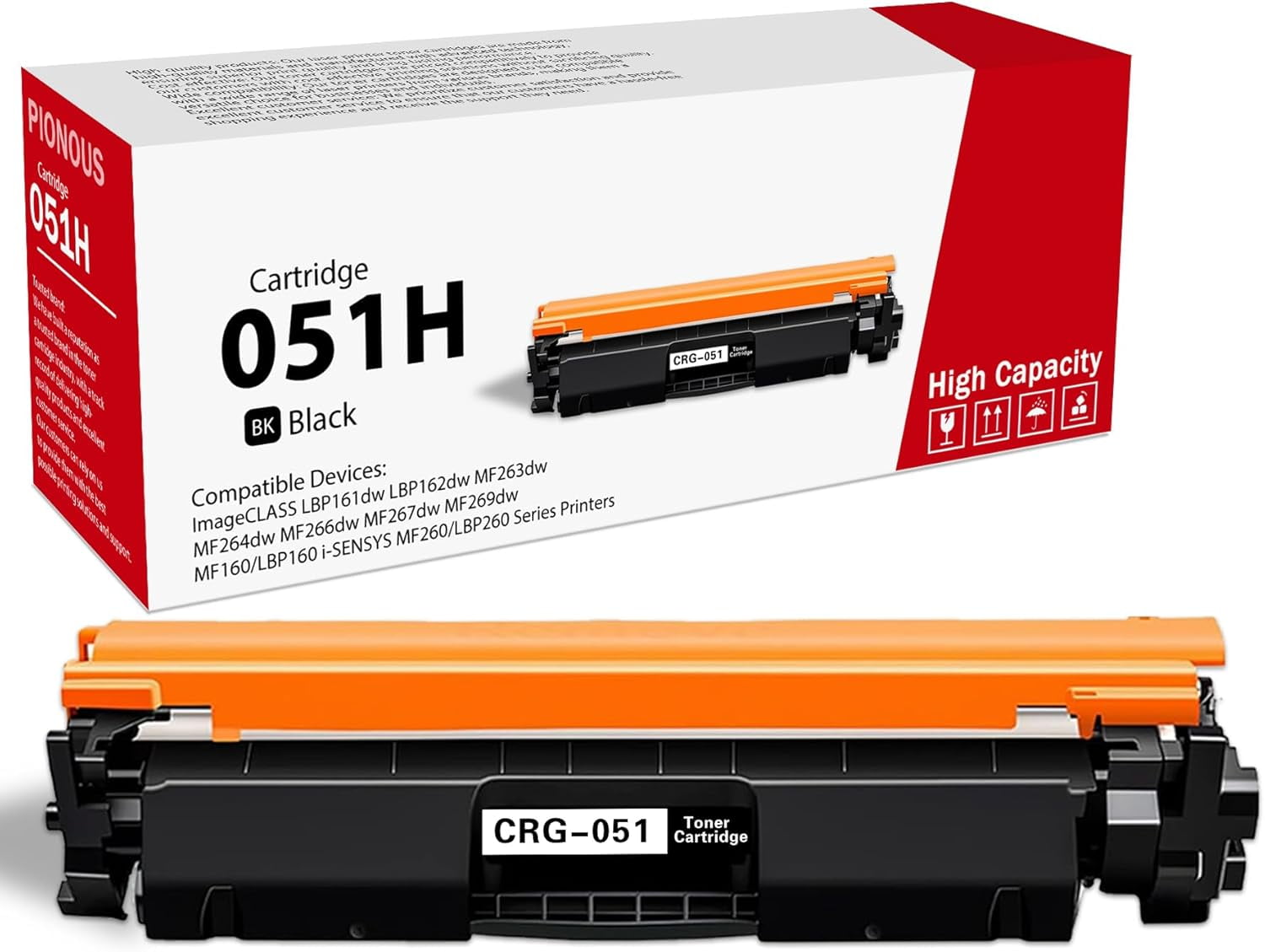 051H Toner Cartridge : 1 Pack 051H High Yield Toner PIONOS Compatible ...