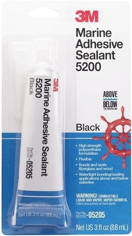 05205 Marine 5200 Adhesive Sealant, Black, 3 oz New - Walmart.com