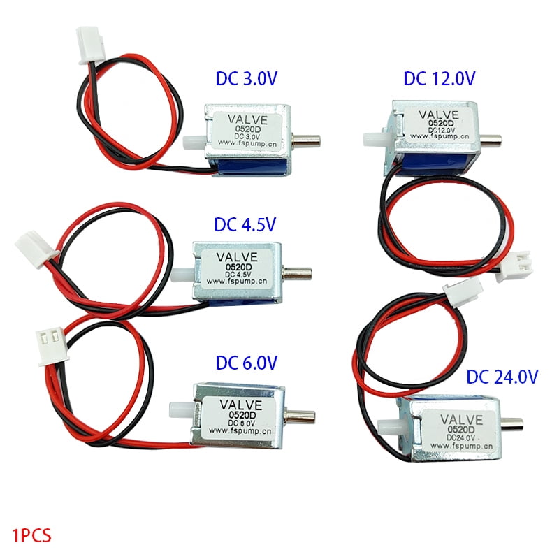 0520D Mini Electric Solenoid Valve DC 3V 4.5V 6V 12V 24V N/C Normally ...
