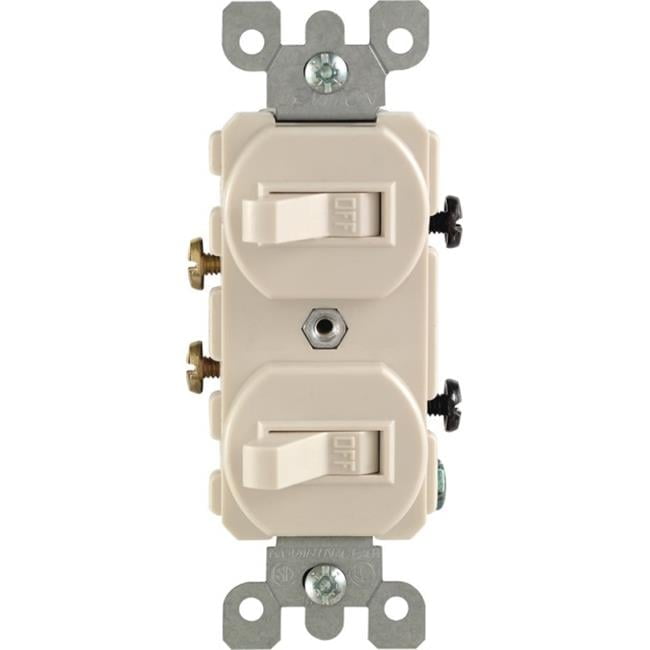 05224-2TS Duplex Single Pole Switches Light Almond - Walmart.com