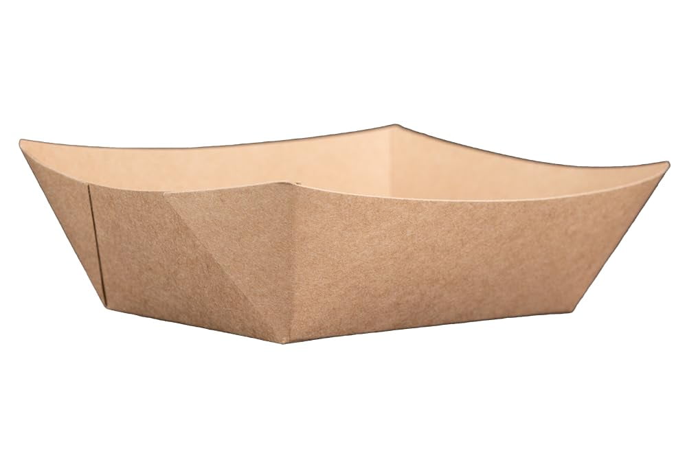 0525 #300 ECO Kraft Paperboard Food Tray, 3 lb Capacity (Case of 500 ...