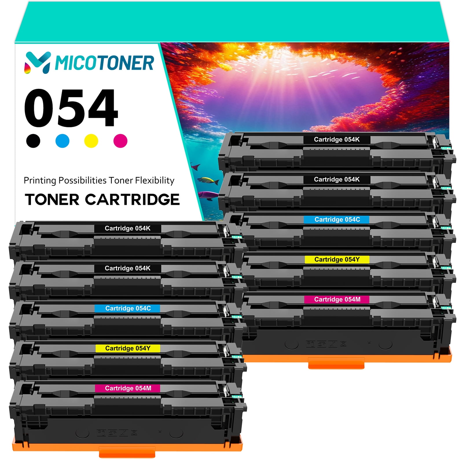 054 054H 10-Pack Compatible Toner Cartridge with Chip for HP 054 Work ...