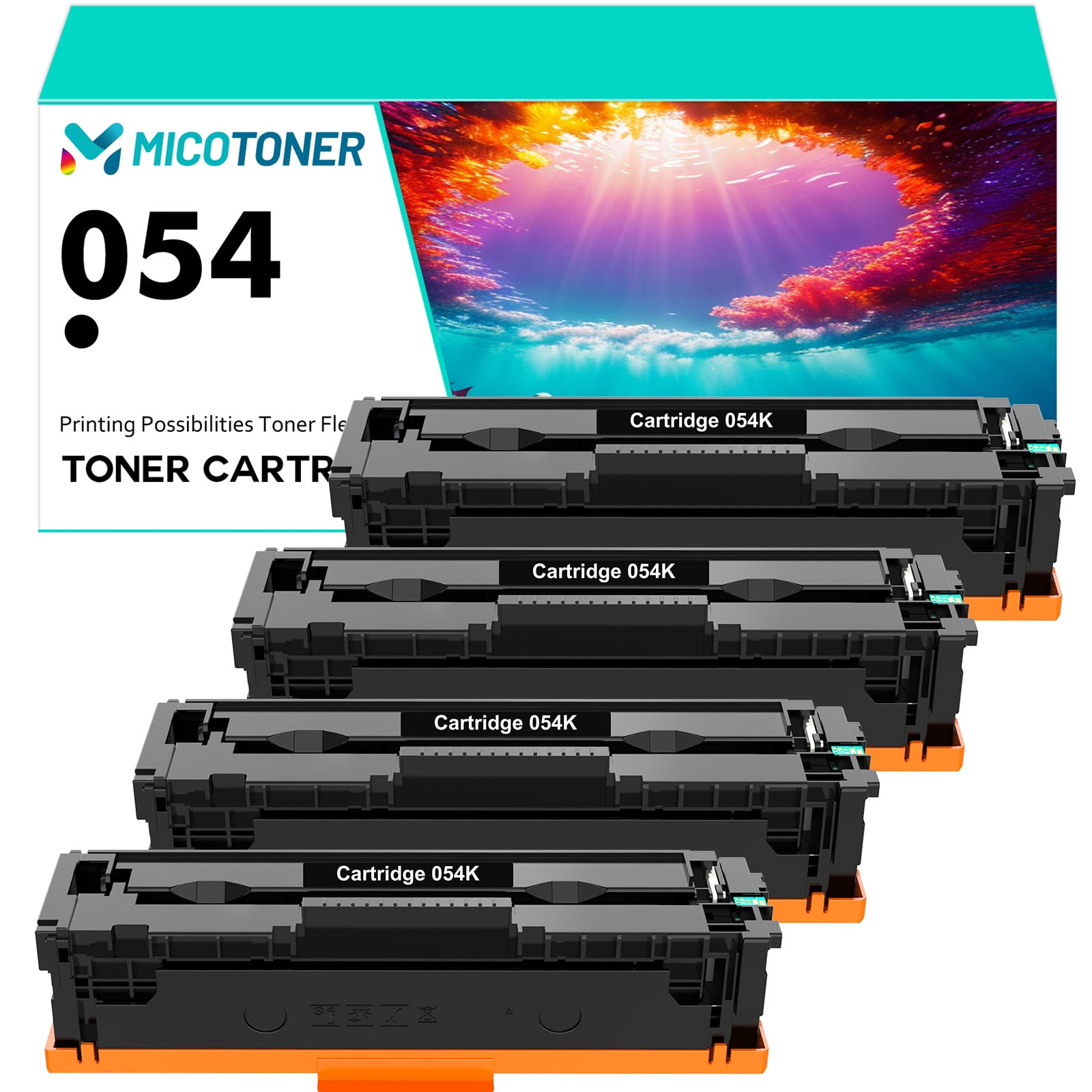 054 054H 4-Pack Compatible Toner Cartridge with Chip for HP 054 ...