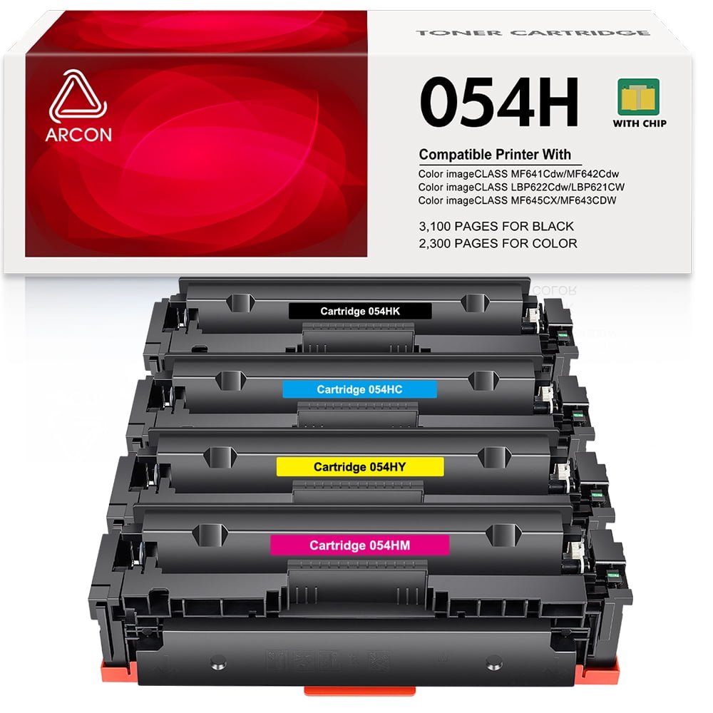 Arcon 4-Pack Toner Cartridges for Canon 054H, Compatible with ...