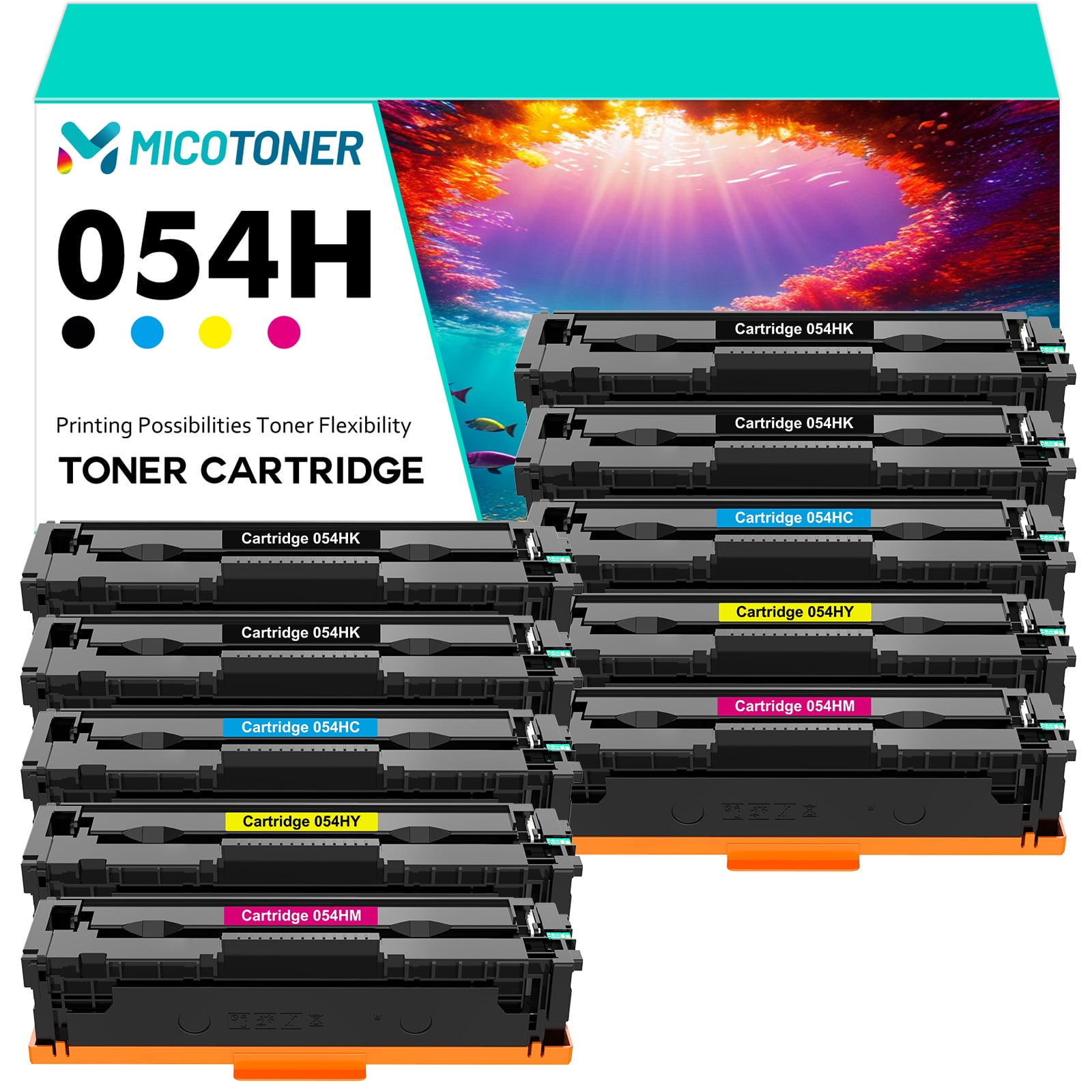 054H 054 CRG054H 10-Pack Compatible Toner Cartridge with Chip for Canon ...