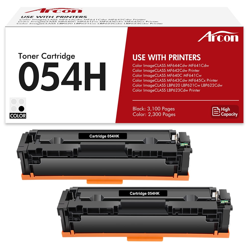 054H 054 CRG054H 2-Pack Compatible Toner for Canon Cartridge 054h 054 ...