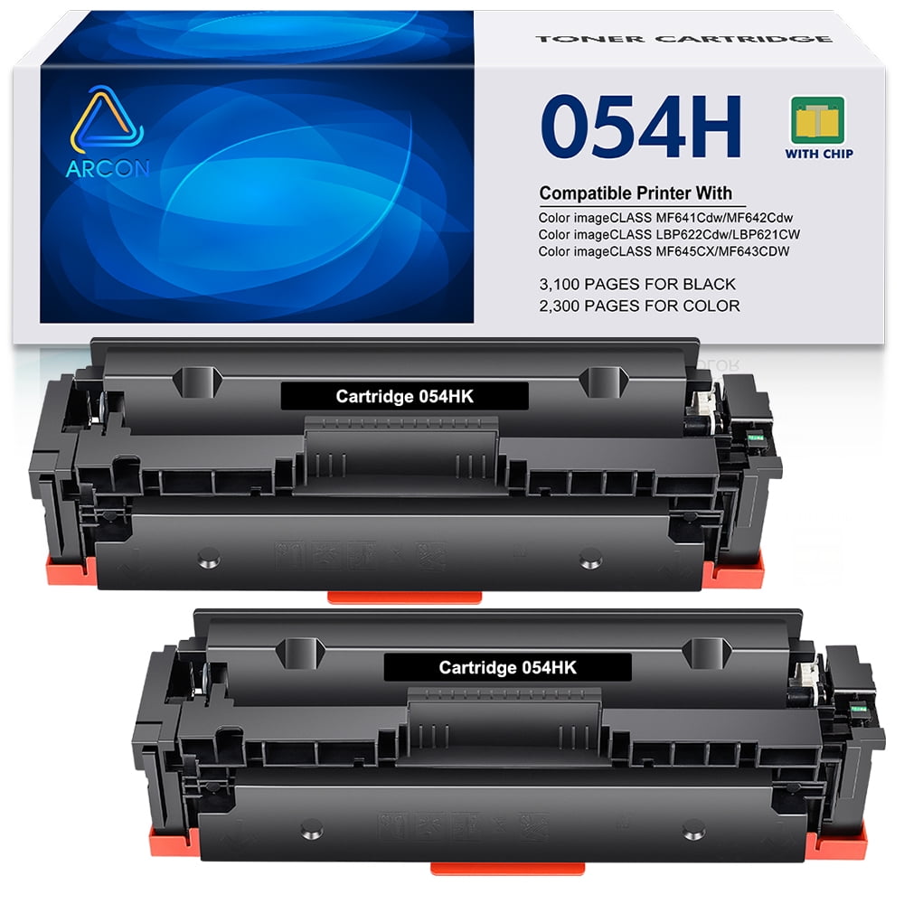 054H 054 CRG054H 2-Pack Compatible Toner for Canon Cartridge 054h 054 ...