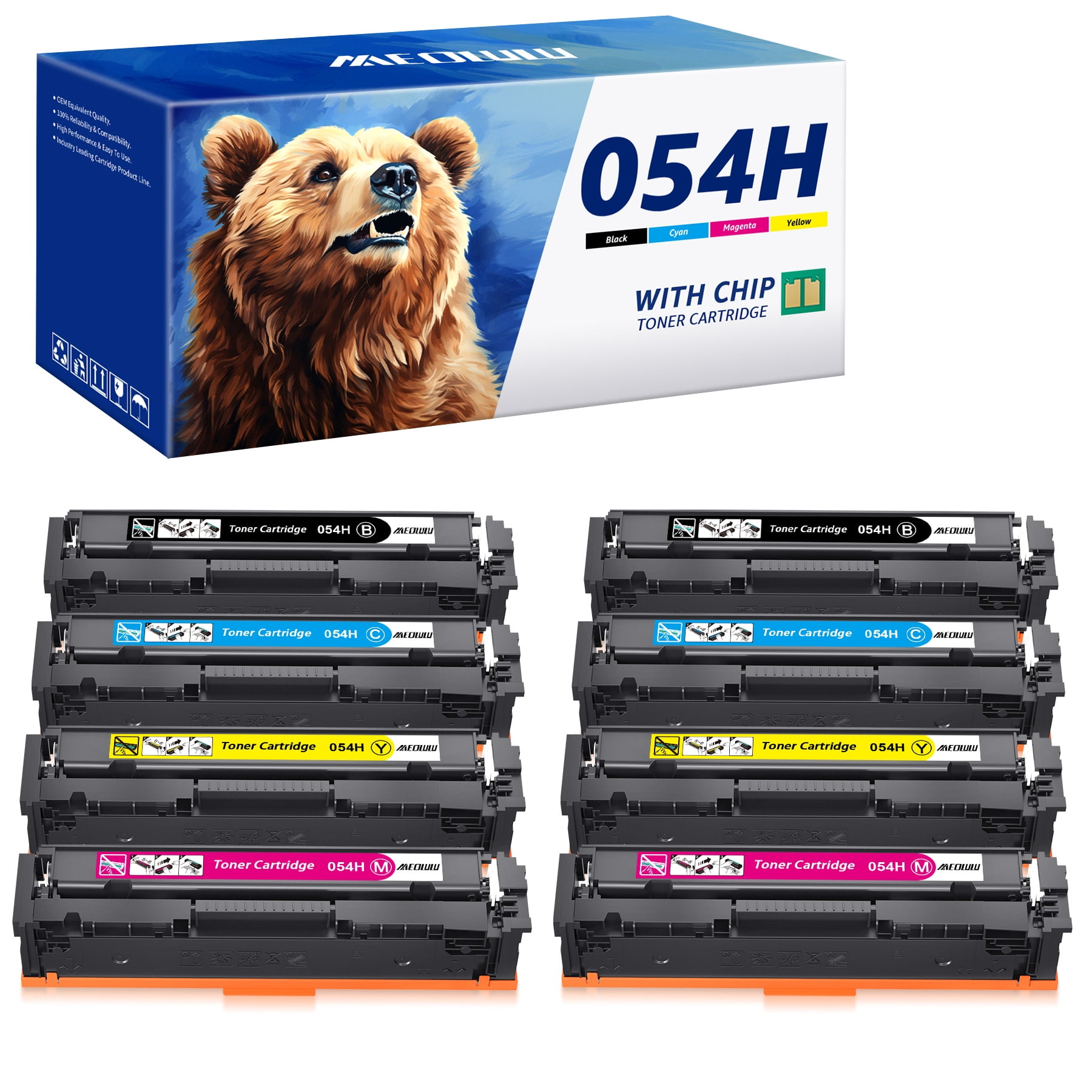 054H Compatible Toner Cartridge for Canon 054H CRG-054H for Color ...