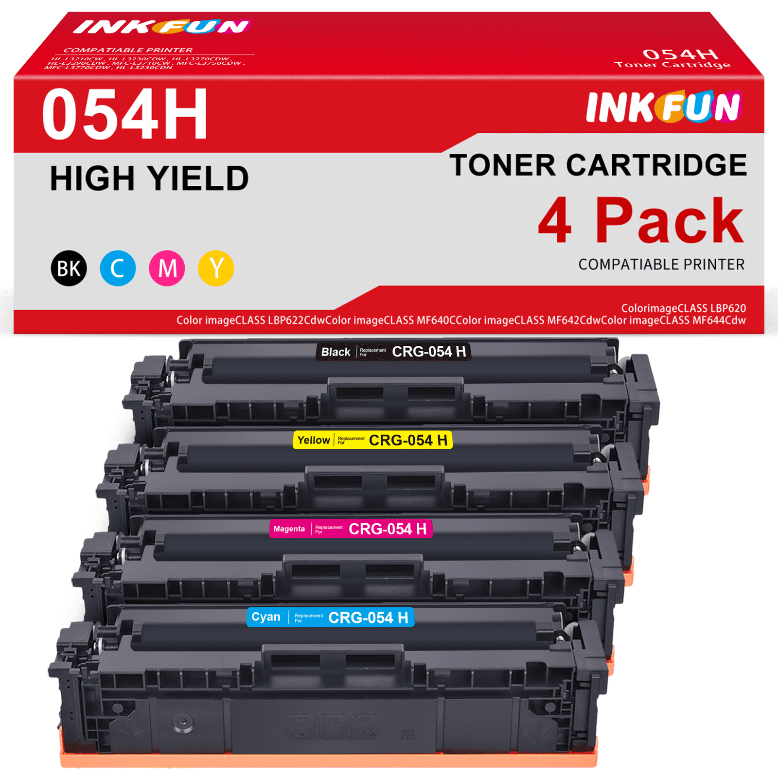 054H Toner Cartridge for Canon 054 CRG-054 054H Toner to use with Color ...