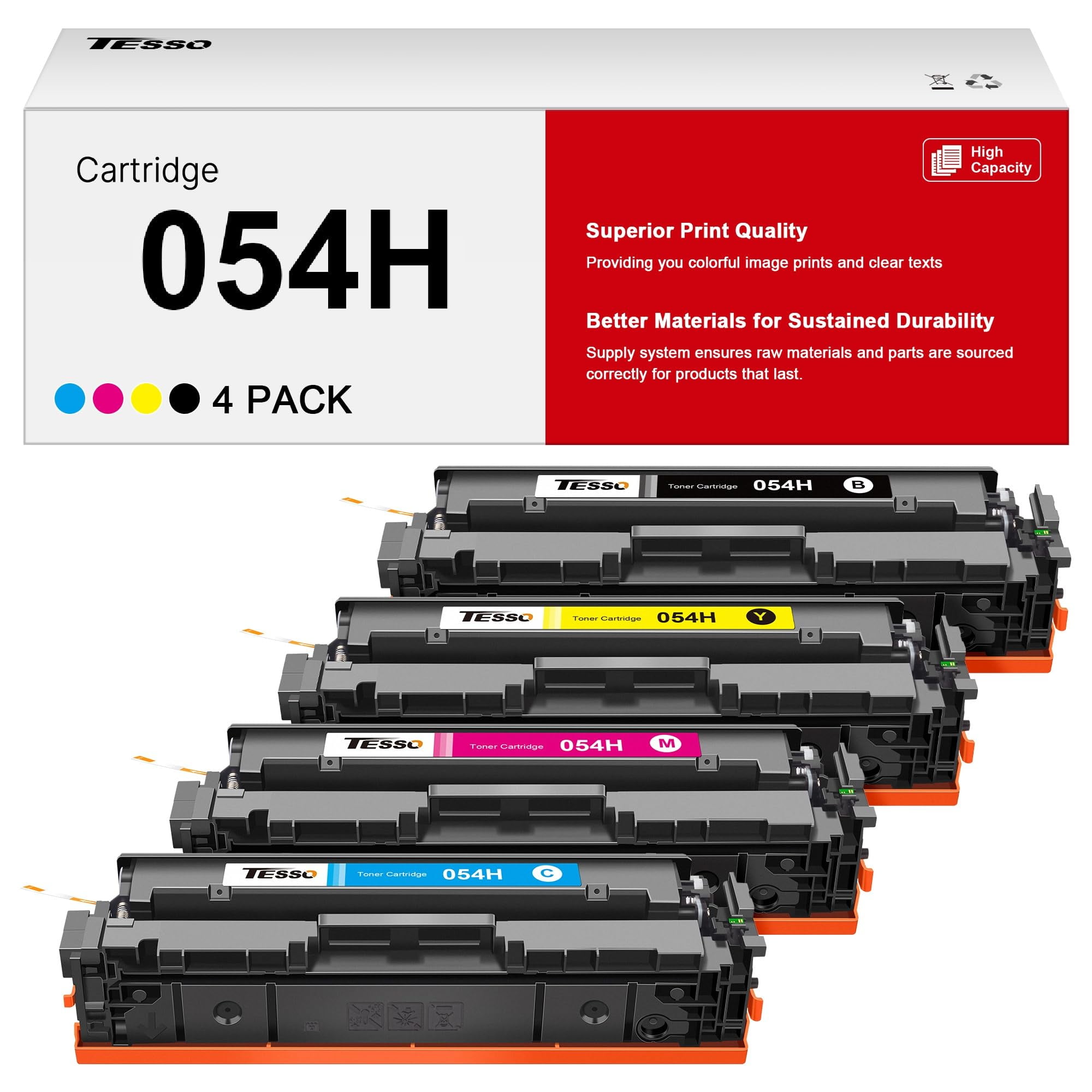 054H Toner Cartridge Set - 054 MF642Cdw Toner High Yield Replacement ...