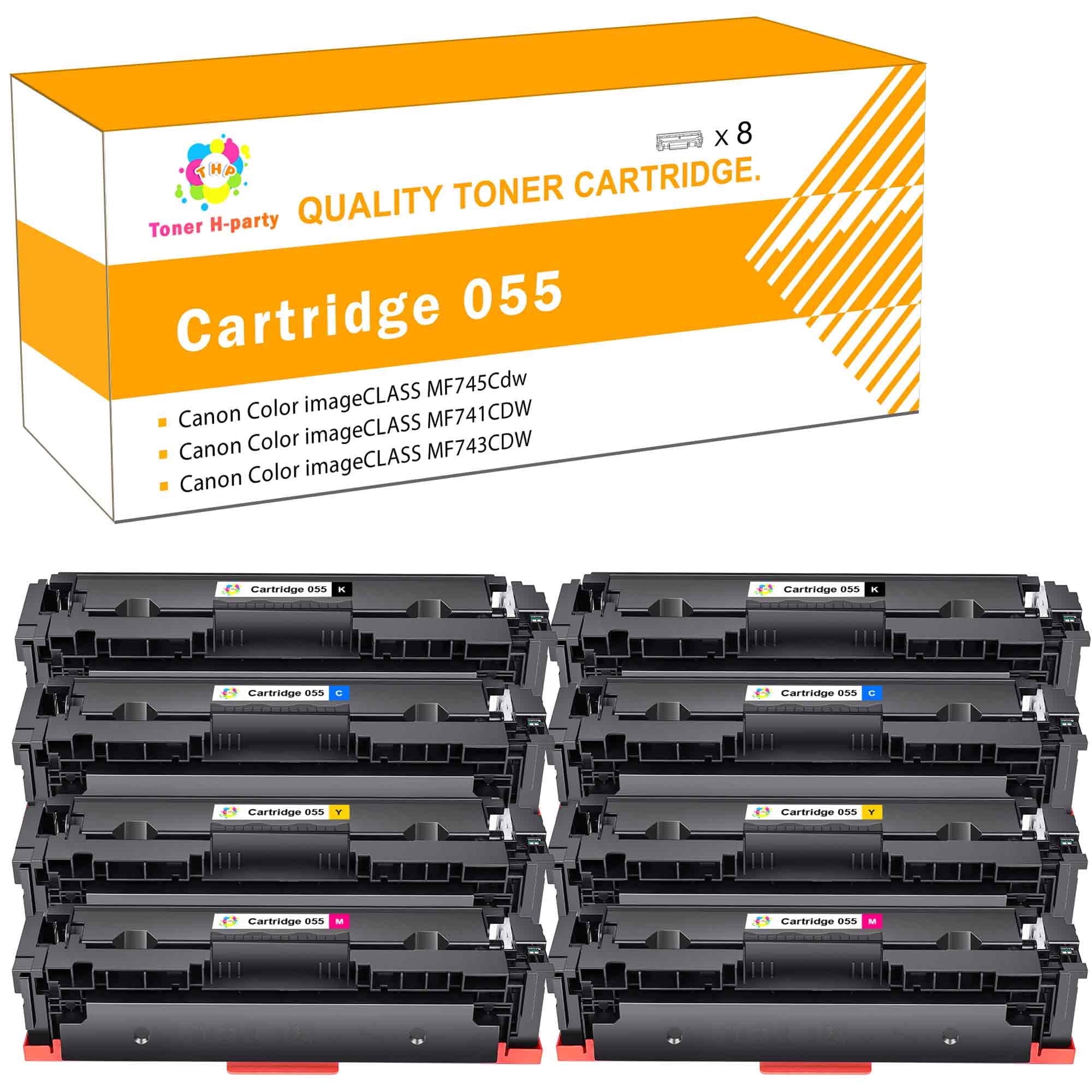 055 Toner Cartridge with Chip Compatible for Canon 055 CRG-055 Color ...