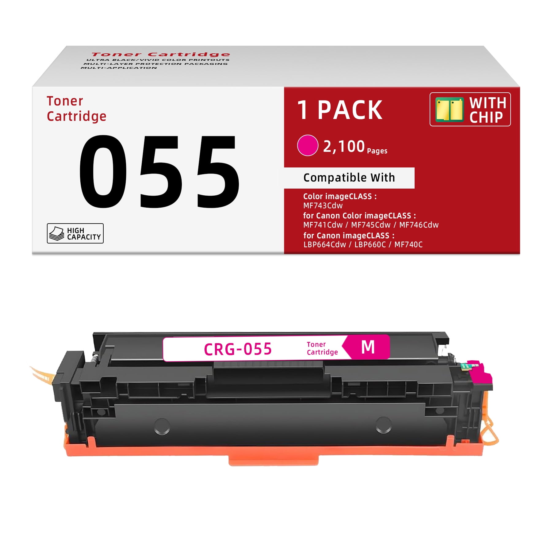 055 Toner Cartridge Compatible Replacement for Canon 055 055H CRG055 CRG-055 for Canon ...