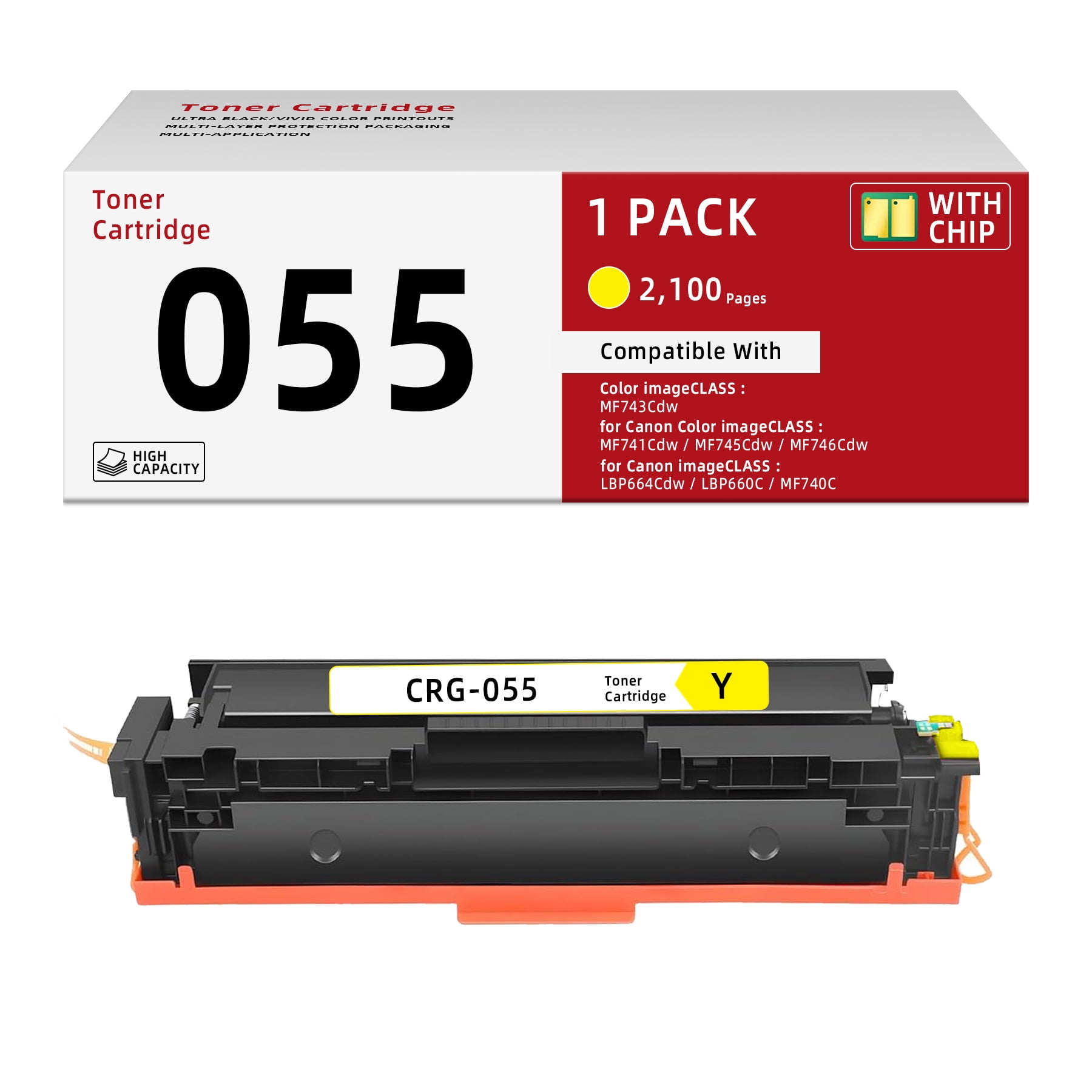 055 Toner Cartridge Compatible Replacement for Canon 055 055H CRG055 CRG-055 for Canon ...
