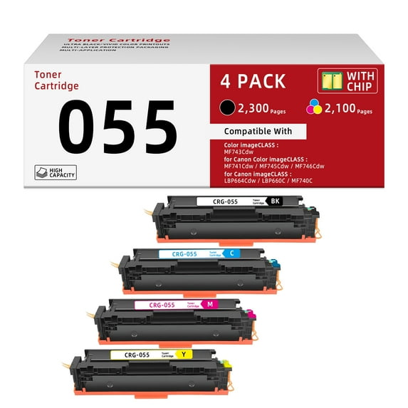 055 Toner Cartridge Compatible Replacement for Canon 055 055H CRG055 CRG-055 for Canon ...
