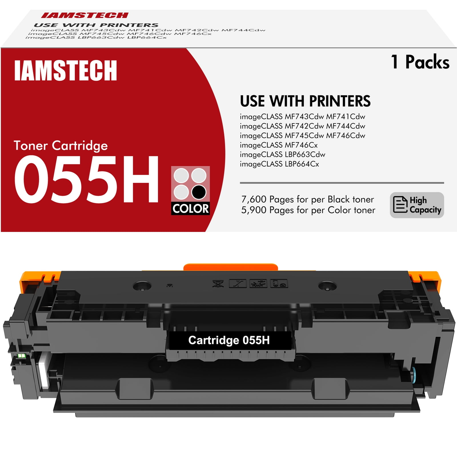 055H 055 Toner Cartridge Black Compatible for Canon 055H CRG-055 for ...