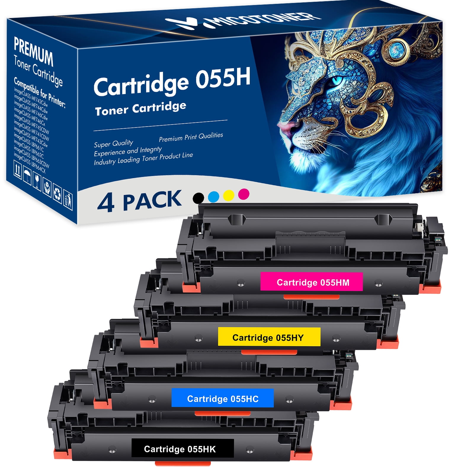 055H 055 Toner Cartridge with Chip Compatible for Canon Cartridge 055 ...
