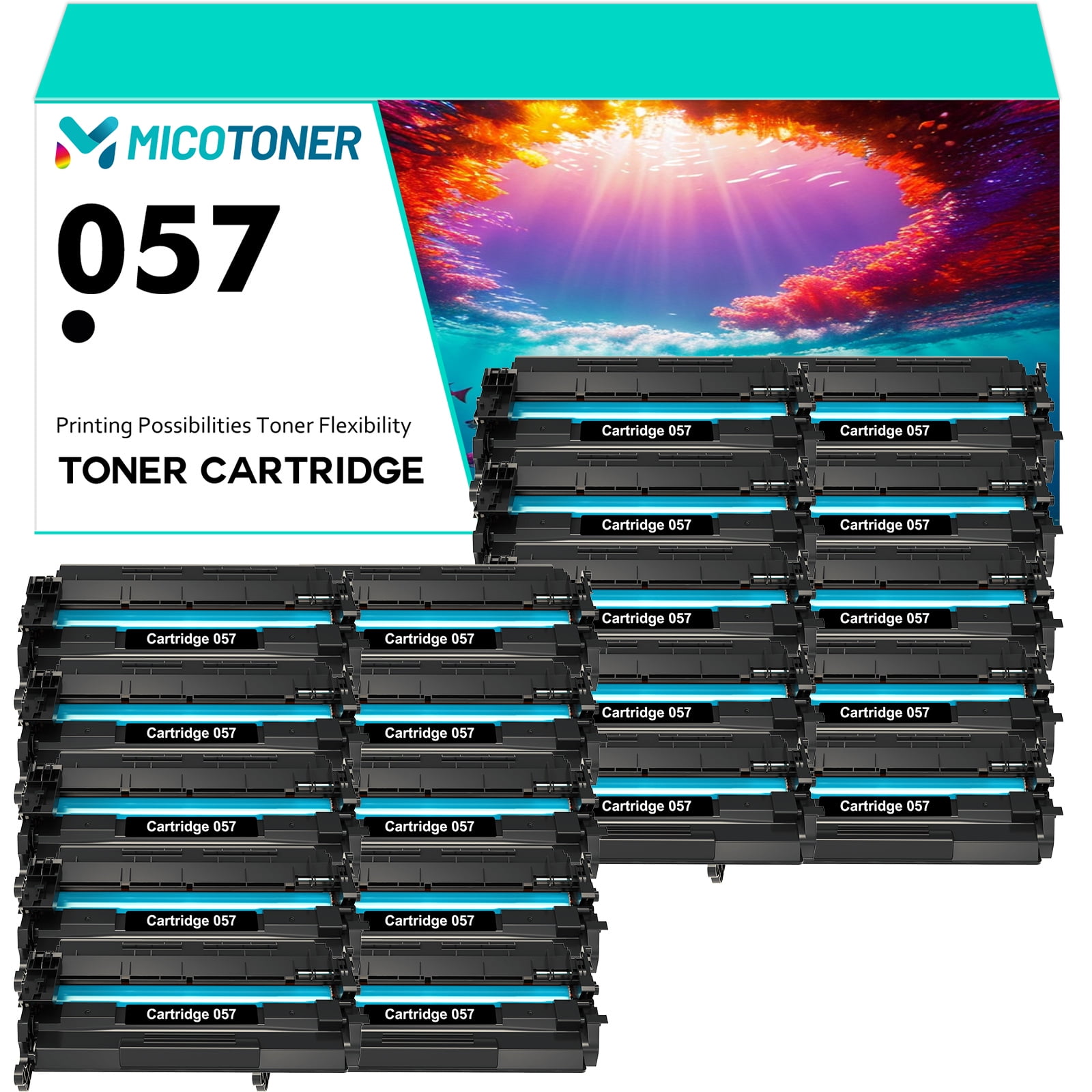 057 057H CRG057 20-Pack Compatible Toner Cartridge with Chip for Canon ...